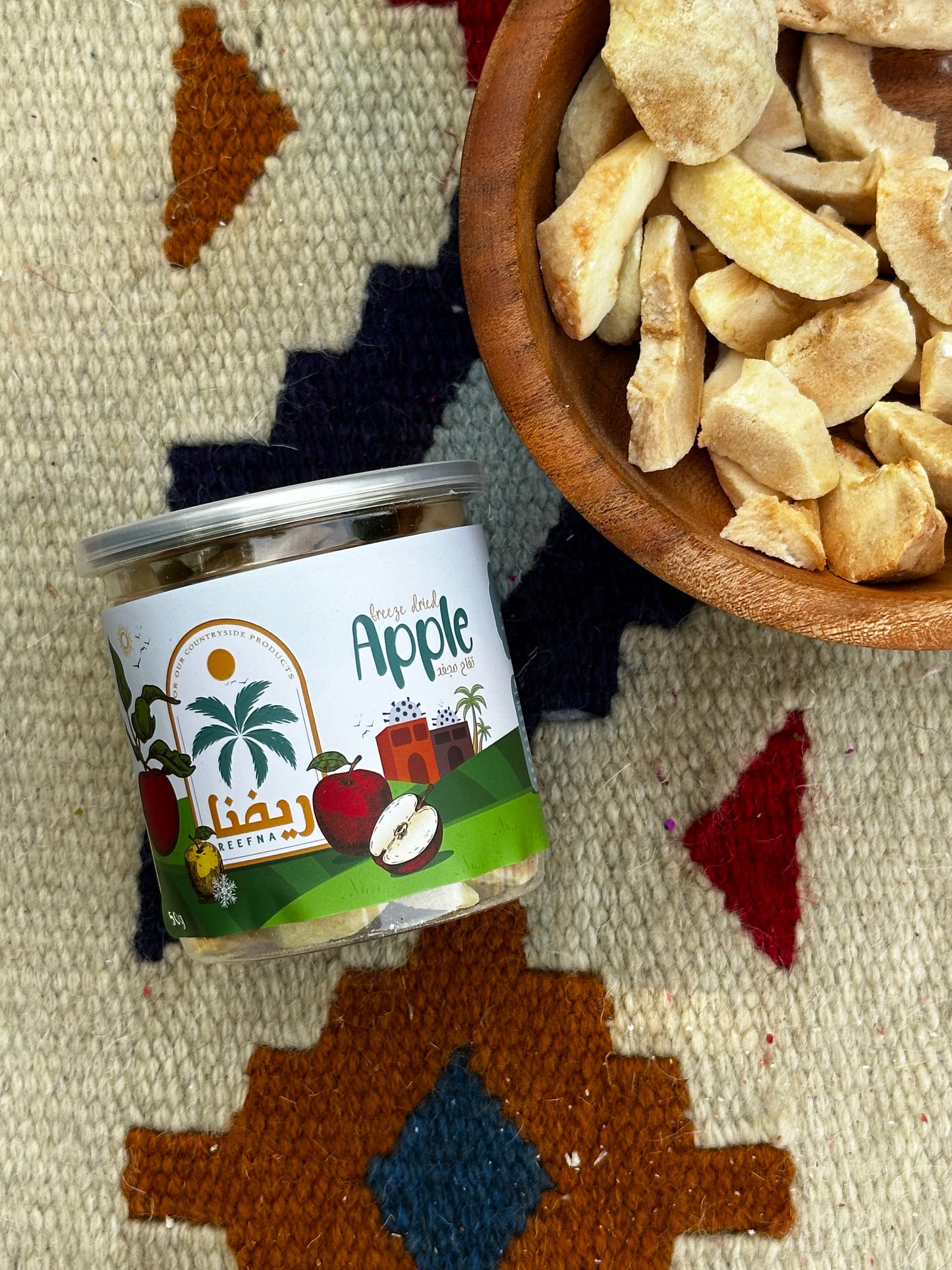 freeze dried apple slices crispy natural healthy
