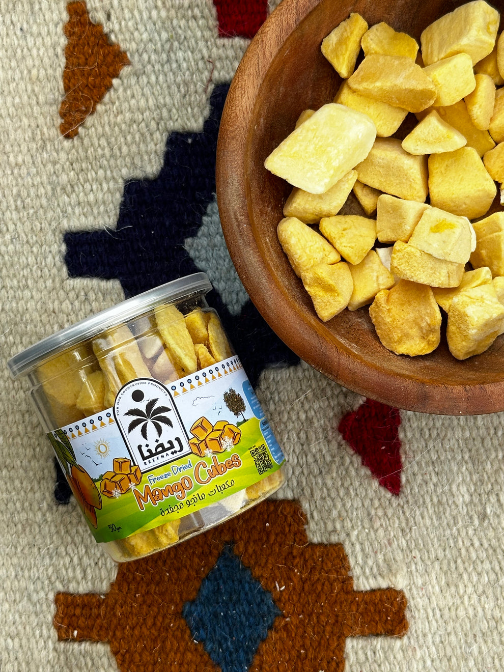 Freeze dried mango cubes premium natural healthy treat